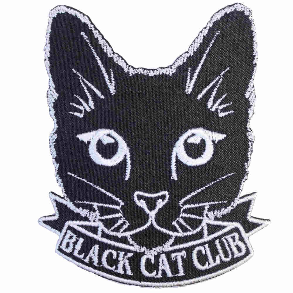 Extreme Largeness Black Cat Club Patch Zwart Attitude Holland extreme-largeness-black-cat-club-patch-zwart-attitude-holland